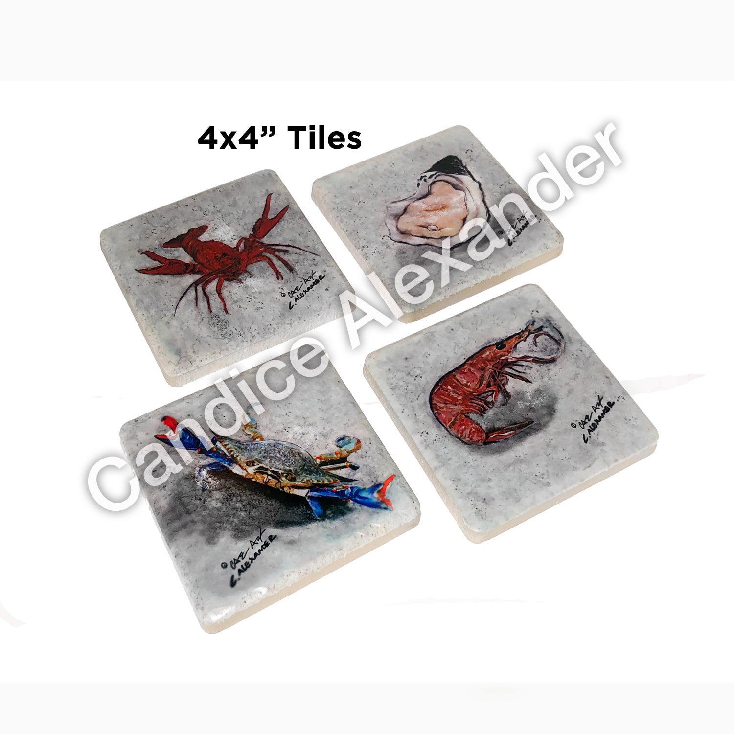 4x4" Coasters – Candice Alexander Art Studio