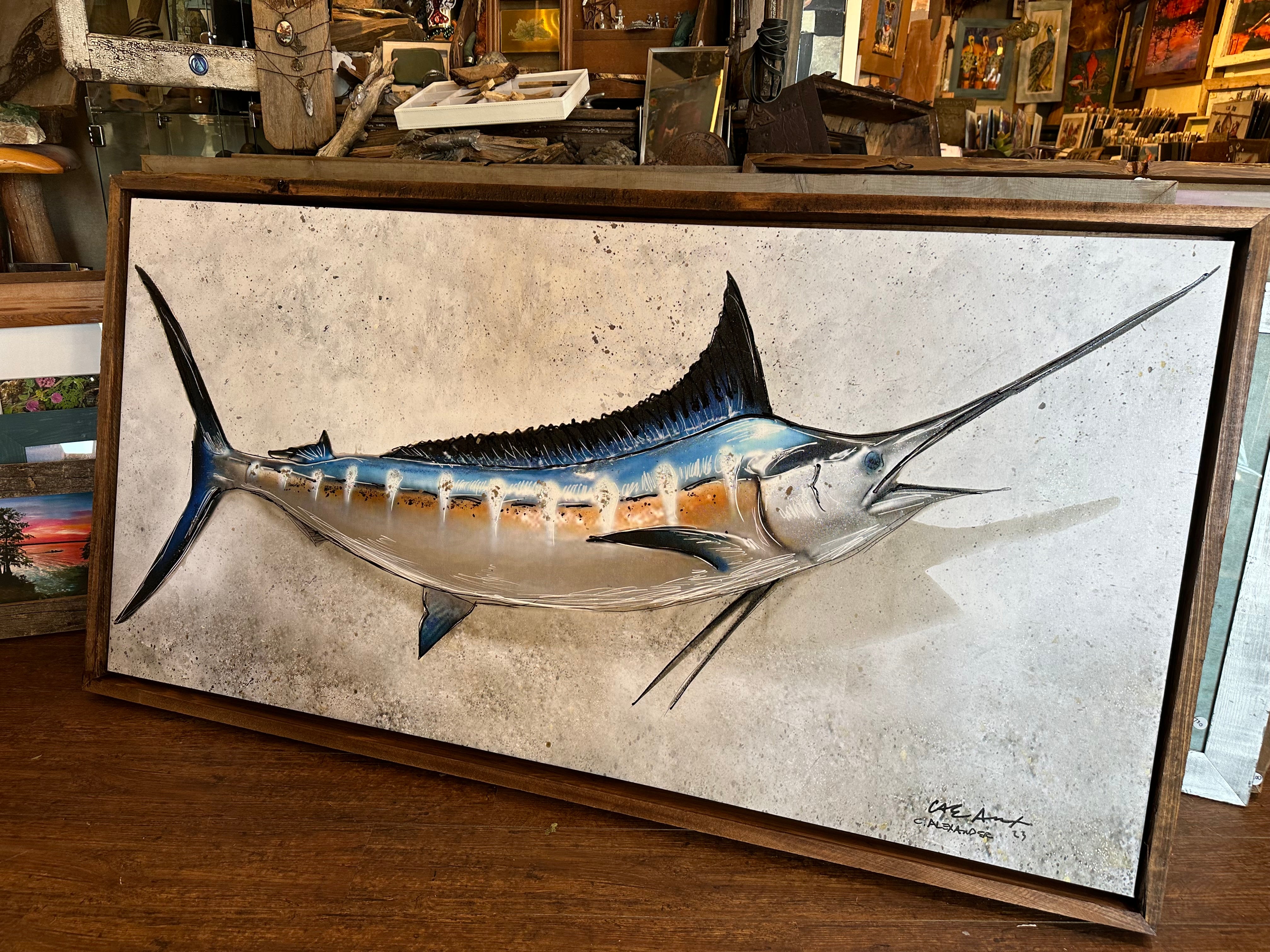 Marlin - Embellished Print – Candice Alexander Art Studio