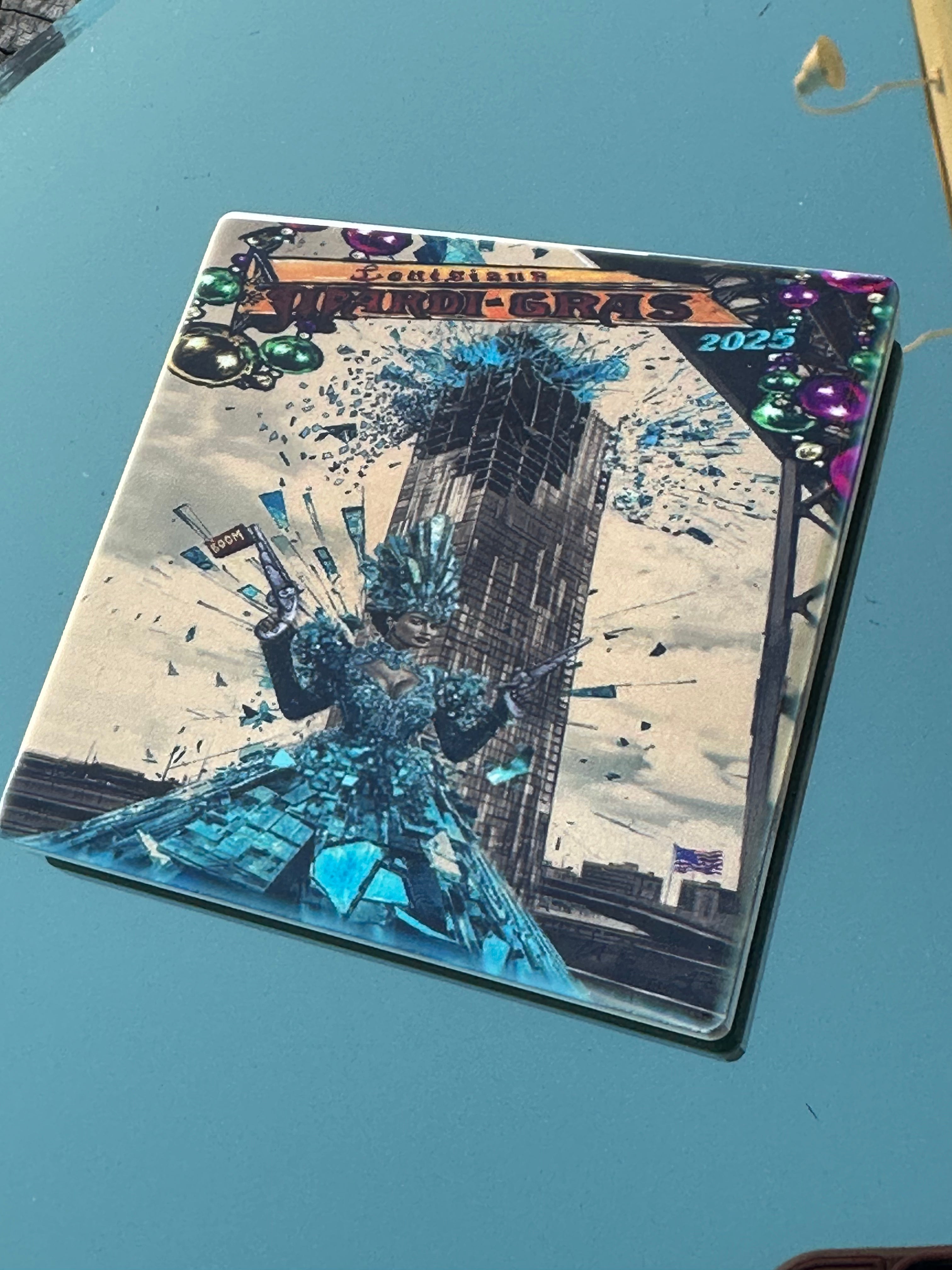 2025 Louisiana Mardi Gras Porcelain Tiles / Coasters – Candice ...
