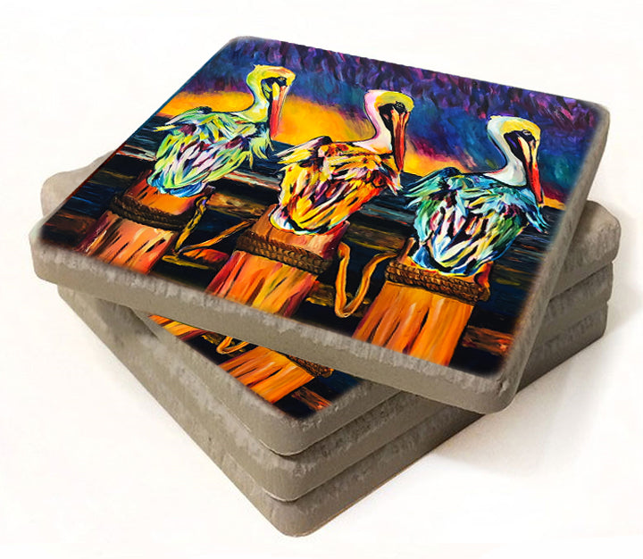 Three Pelicans Coaster – Candice Alexander Art Studio