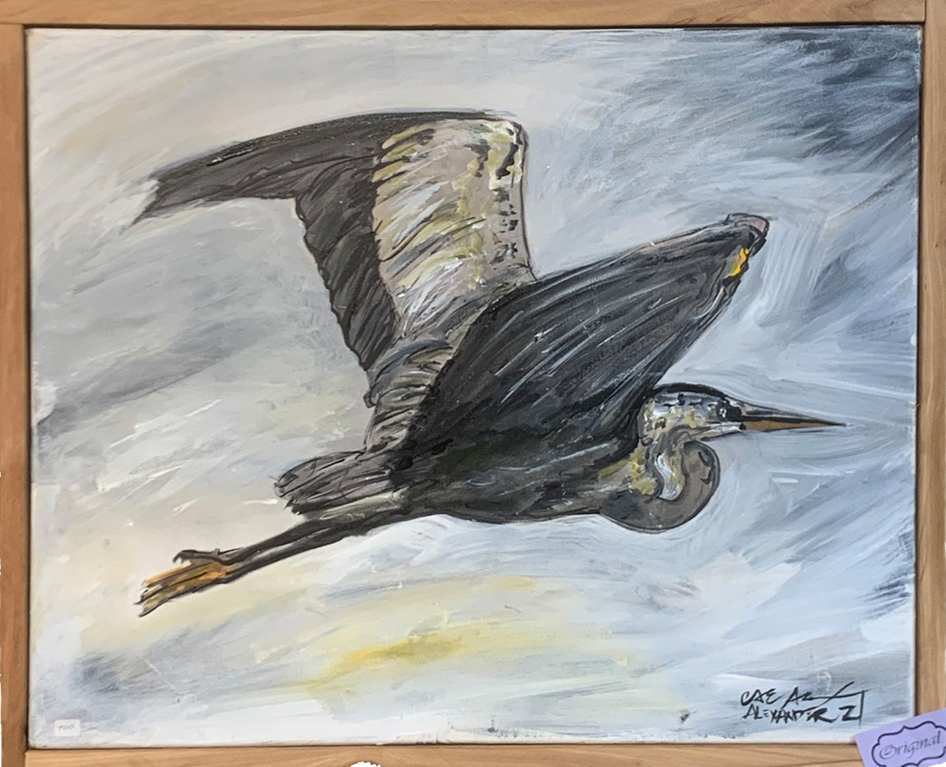The Flying Heron (Original) – Candice Alexander Art Studio