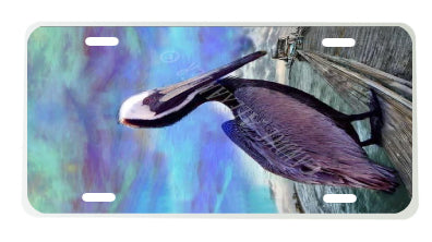 Three Pelicans License Plate – Candice Alexander Art Studio